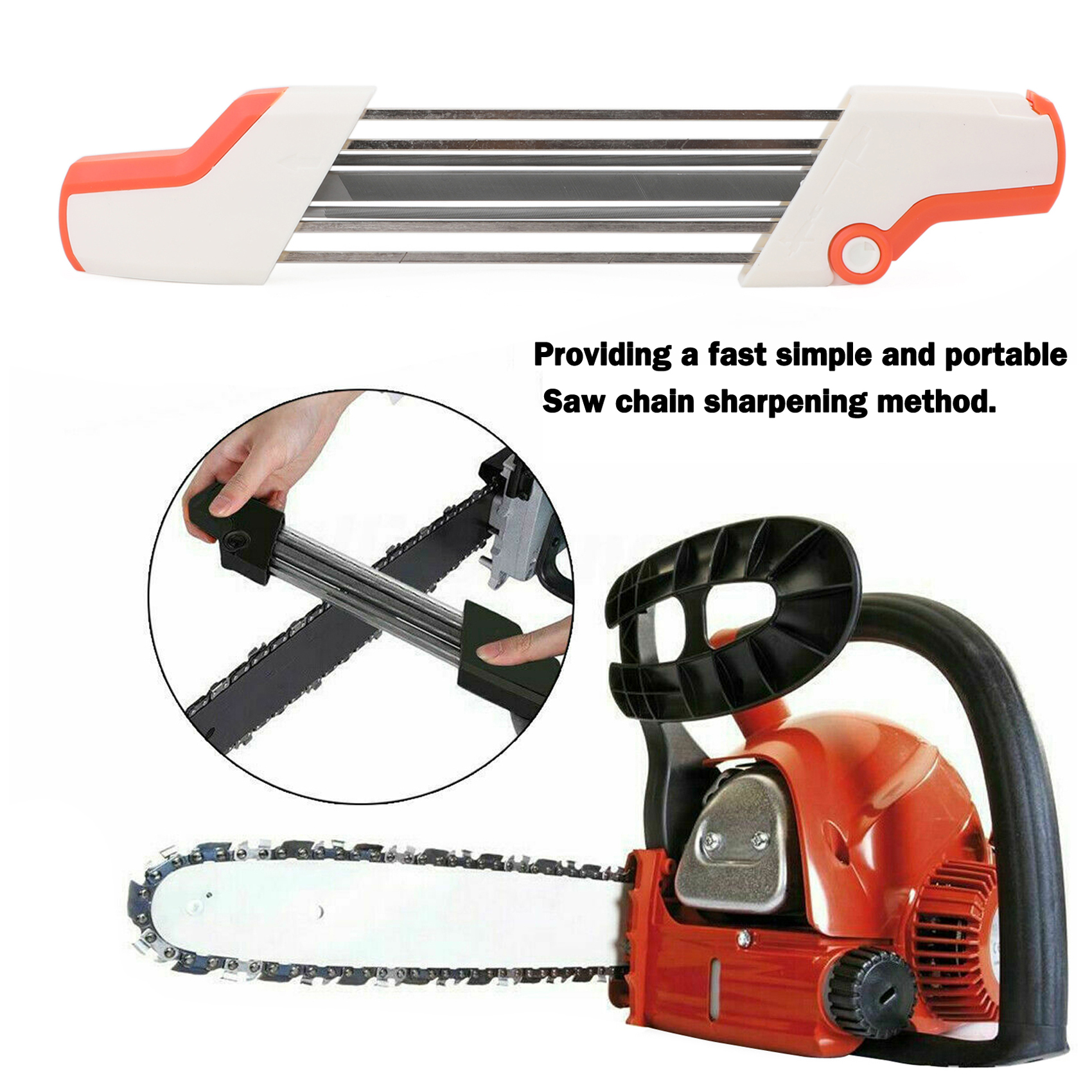 2 In 1 File Chainsaw Chain Sharpening Tool For STIHL 13/64" 5.2mm ...