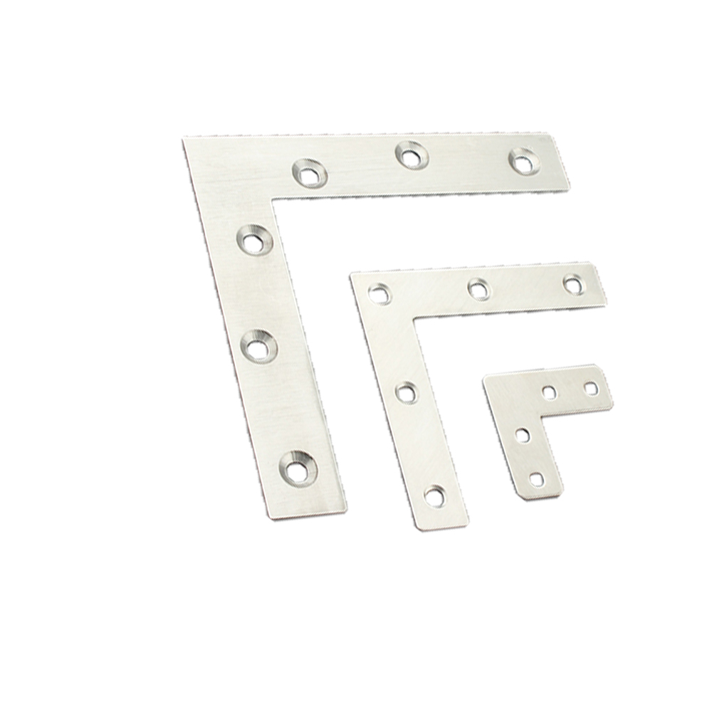 SMALL/LARGE STEEL FLAT RIGHT ANGLE BRACKET L Shape Corner Repair Brace ...