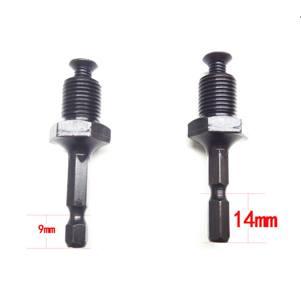 1/4" Hex Shank Adapter Male Thread Screw for Drill Chuck 9/14mm 1/4"-3/ ...