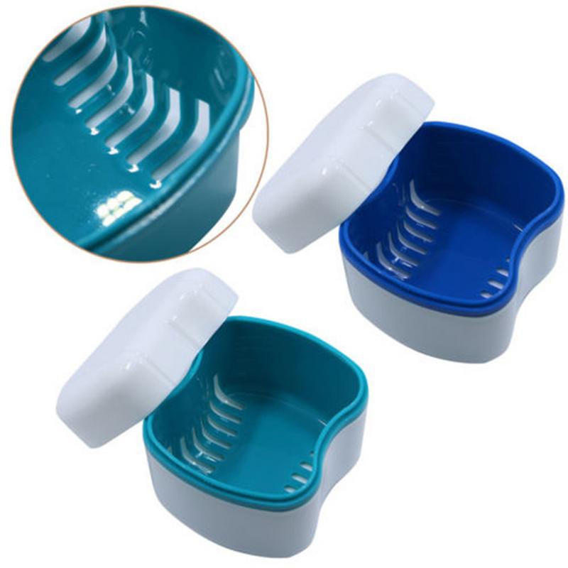 Denture Box Container Dental Tooth Storage Bath Case False Teeth ...