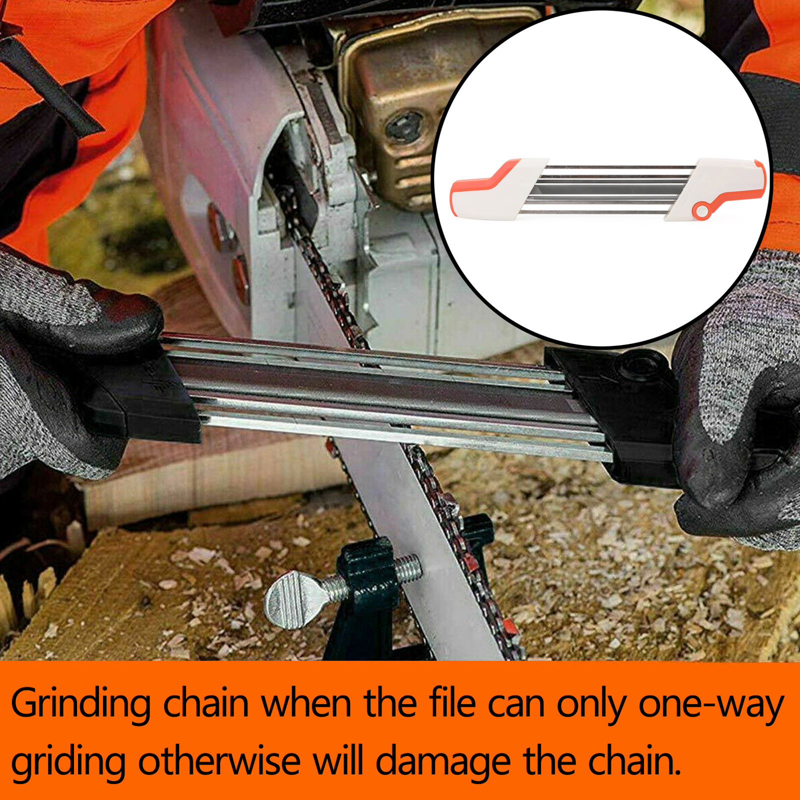 2 In 1 File Chainsaw Chain Sharpening Tool For STIHL 13/64" 5.2mm ...