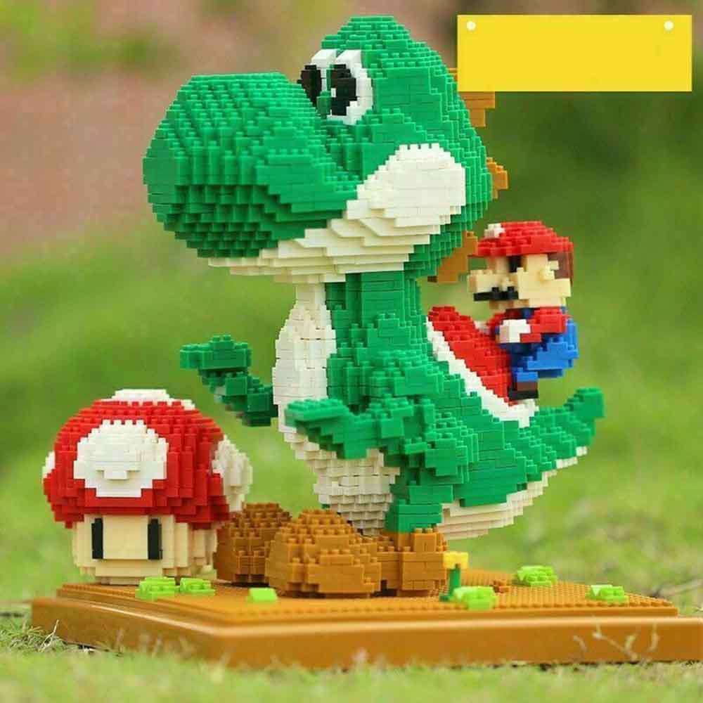 Uk Super Mario Green Yoshi Diy Mini Blocks Building Nano