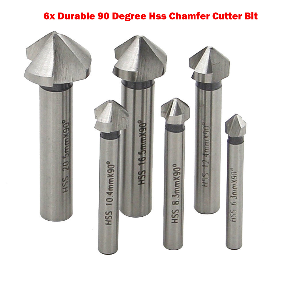Maschinenwerkzeuge Kegelsenker 6-tlg HSS Senkbohrer Entgrater Ansenker ...