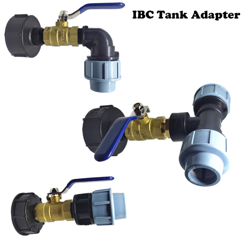 IBC water tank outlet fitting/connector/adapter S60X6 with range of tap ...