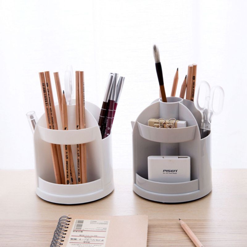 Multi Grid Pen Holder Divided Pencil Pot Stationery Desk Storage ...