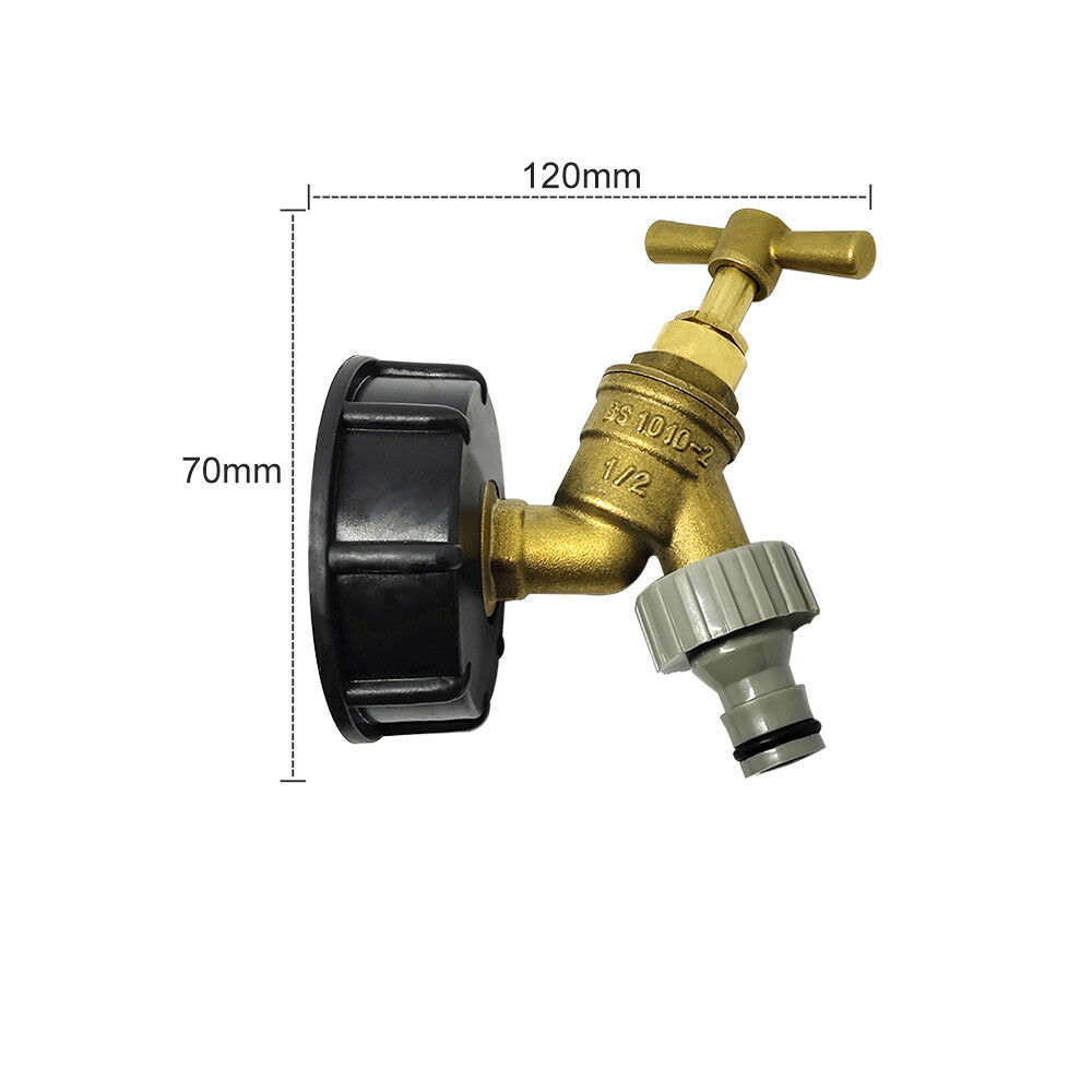 IBC S60X6 water tank outlet fitting/connector/adapter with range of tap ...