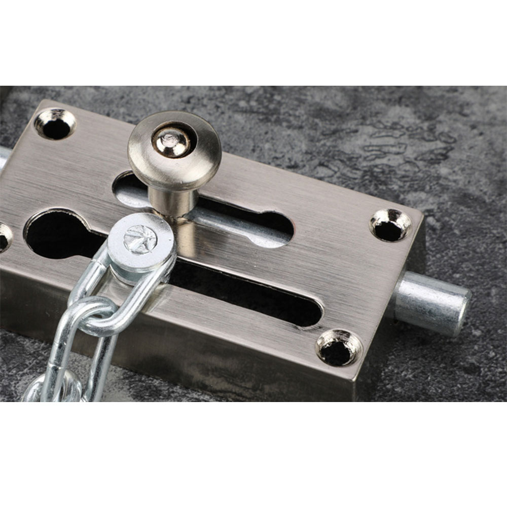 HEAVY DUTY DOOR CHAIN WITH LOCK BOLT Entrance Front Main Security Latch ...