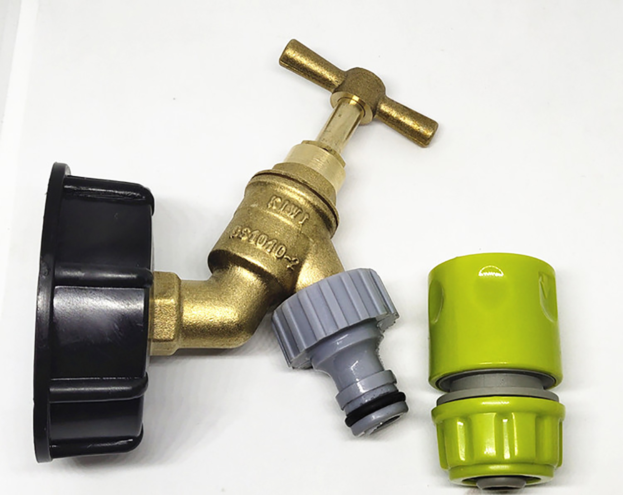 IBC Tank Cap with Brass Tap & 1/2" Snap On Connector, Water Butt, Fuel ...