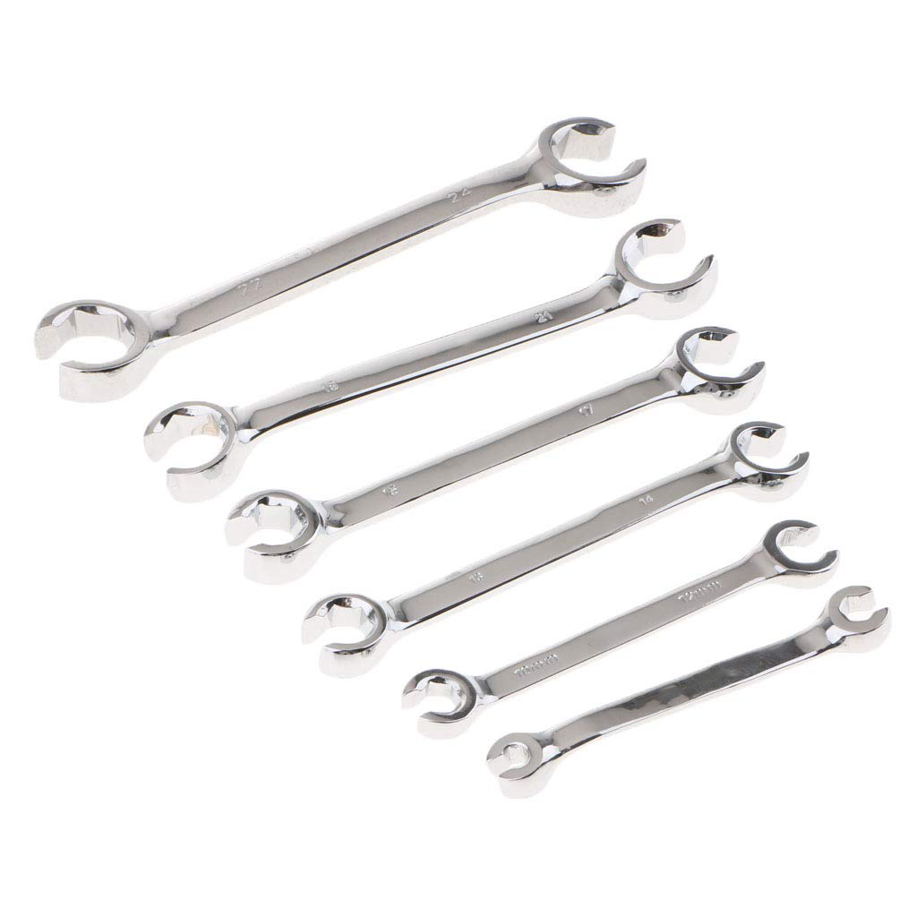 Flare Nut Spanner Set Brake Pipe Gas Fuel Spanner Flare Wrench 8-24mm ...