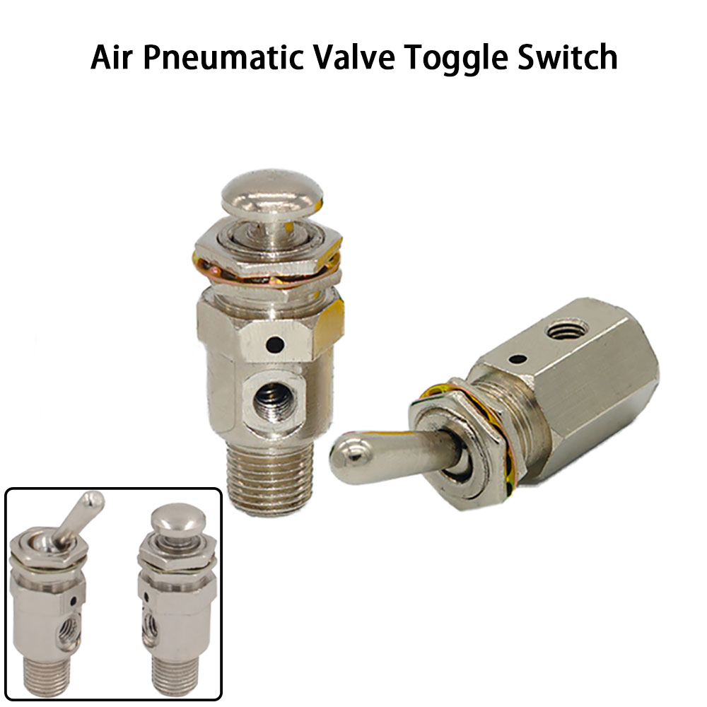 Silver Tone Air Pneumatic Toggle Switch Valve TV-3S TAC-4V/3V TAC-4P/3P ...