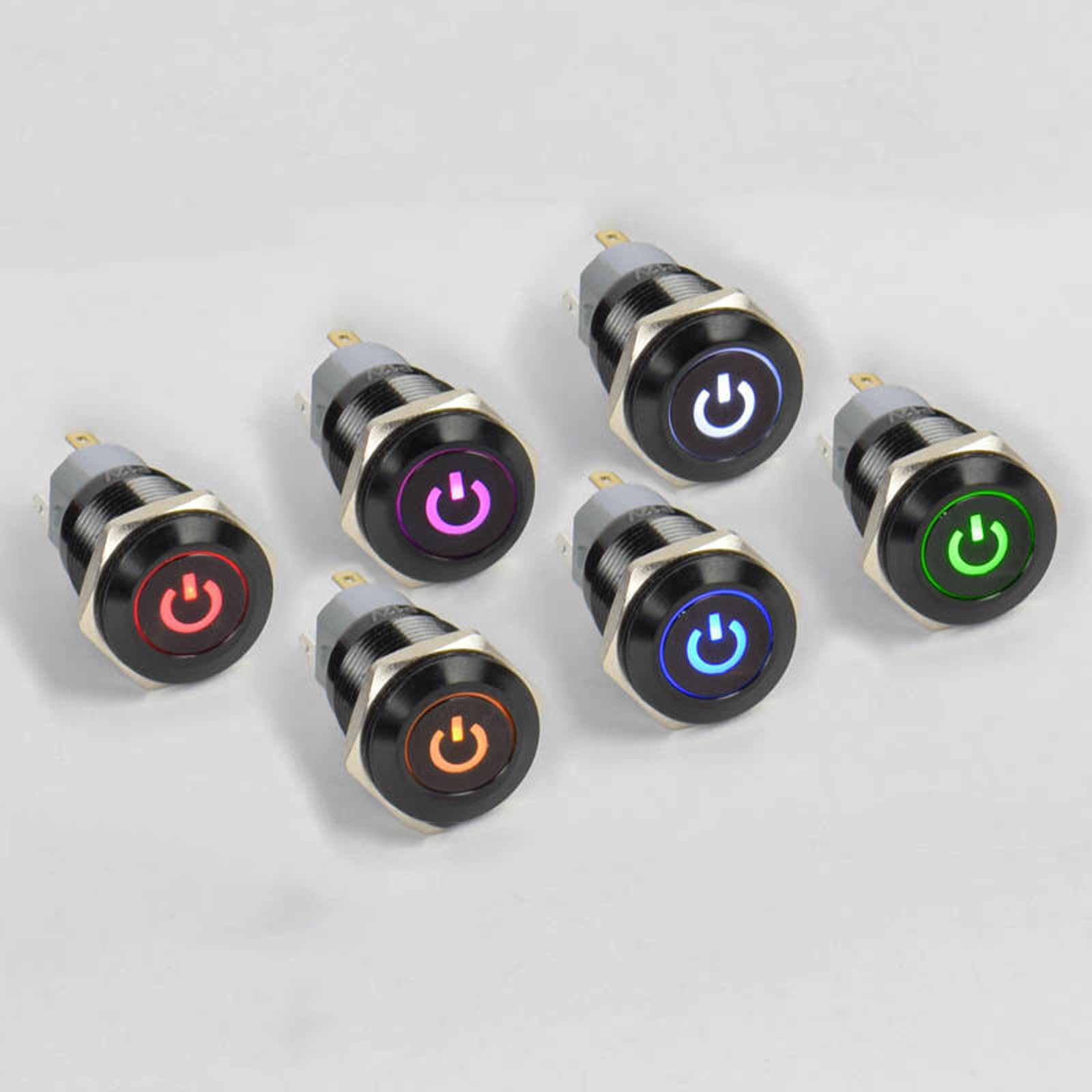 LED Illuminated Power Push Button Smart Switch Stainless Steel ON/OFF ...