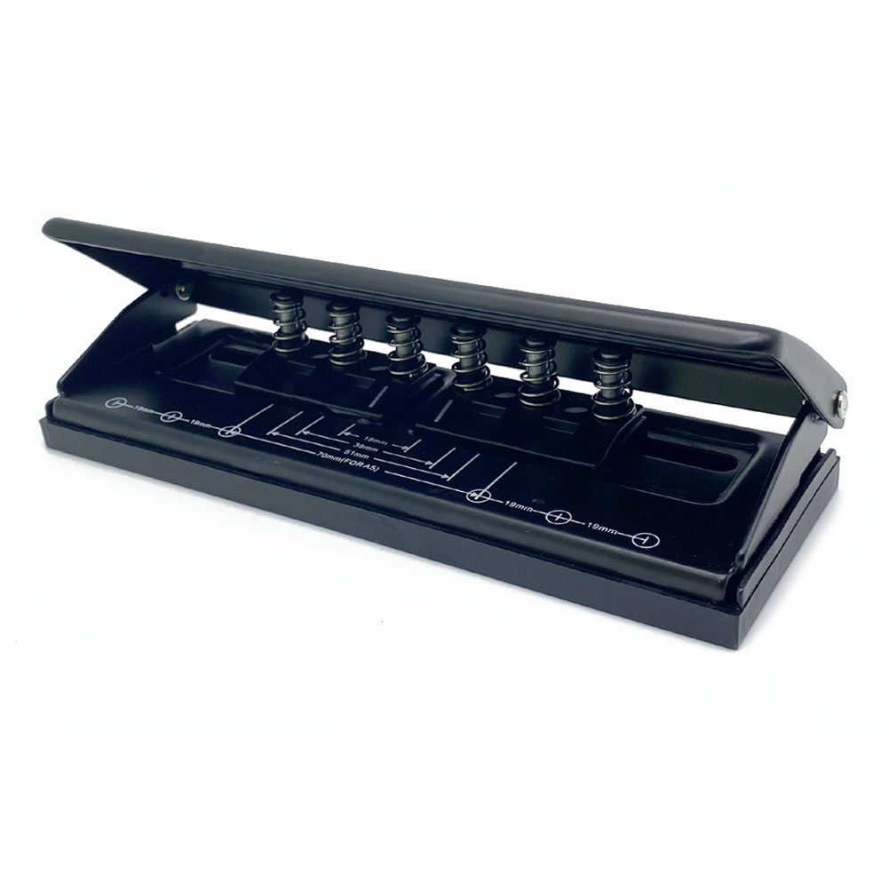 Adjustable 6-Hole Punch Loose-Leaf Puncher Paper Stapler For Home ...