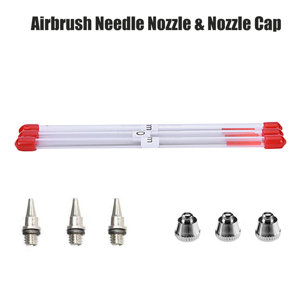 Airbrush Needle Nozzle & Nozzle Cap Airbrushing 0.2/0.3/0.5mm Airbrush ...