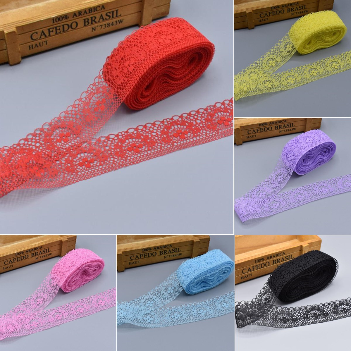 10 Yards/Roll Lace Ribbon 40MM Lace Trim DIY Embroidered For Sewing ...