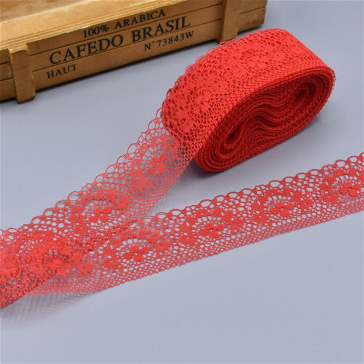 10 Yards/Roll Lace Ribbon 40MM Lace Trim DIY Embroidered For Sewing ...